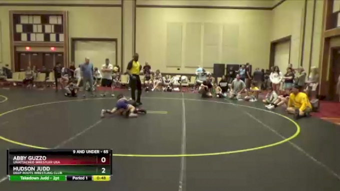 65 lbs Champ. Round 2 - Hudson Judd, Deep Roots Wrestling Club vs Abby ...