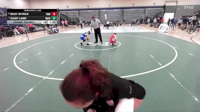 100 lbs Champ. Round 1 - Juliet Lamb, Madison County vs Riley Myrick ...