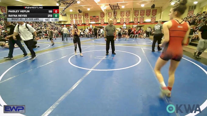 97-102 lbs Rr Rnd 2 - Paisley Heflin, Vinita Kids Wrestling vs Rayna ...