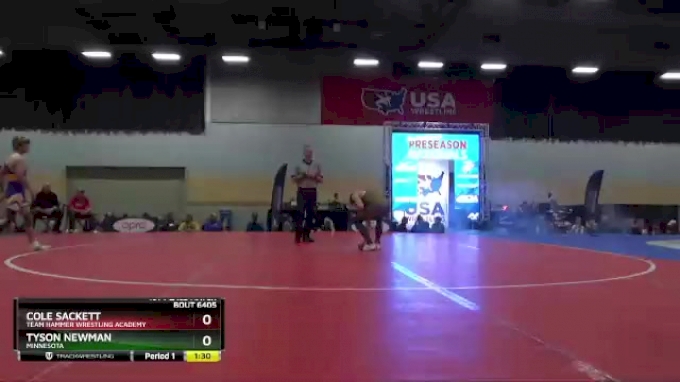 117 lbs 1st Place Match - Tyson Newman, Minnesota vs Cole Sackett, Team ...