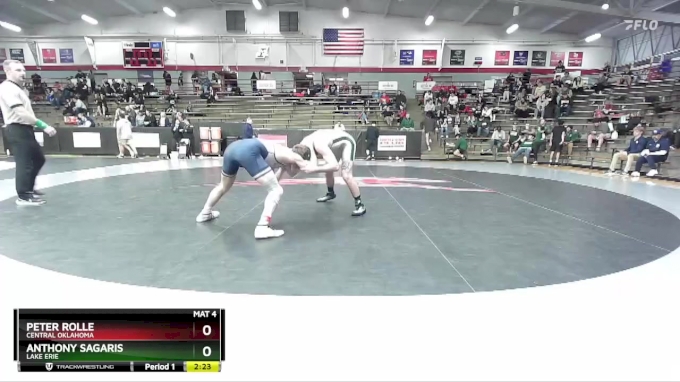 133 lbs Champ. Round 3 - Anthony Sagaris, Lake Erie vs Peter Rolle ...