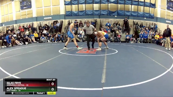 175 lbs Semis & Wb (16 Team) - Alex Sprague, East Noble vs Silas Frye ...