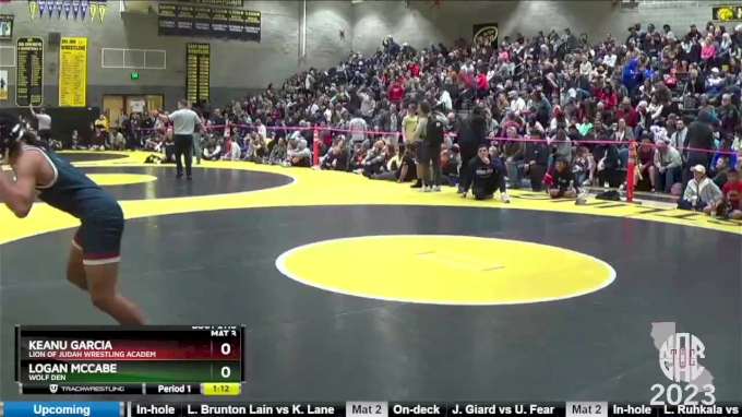 128 lbs Champ. Round 2 - Keanu Garcia, Lion Of Judah Wrestling Academ ...