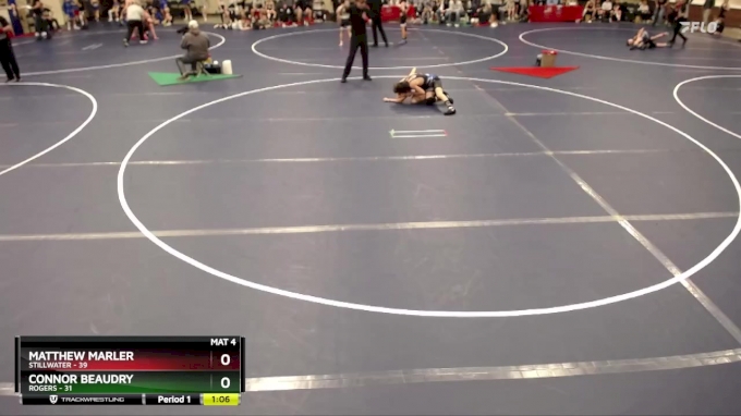 115 lbs Round 3 (4 Team) - Connor Beaudry, Rogers vs Matthew Marler ...