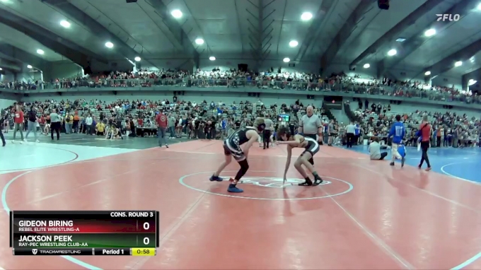 95 lbs Cons. Round 3 - Jackson Peek, Ray-Pec Wrestling Club-AA vs ...