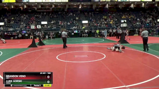 108 lbs 5th Place Match - Luke Gorski, WSW1 vs Brandon Veno, MP1