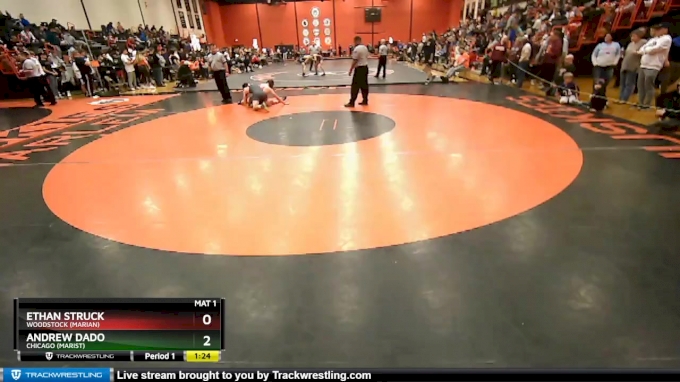 152 lbs 7th Place Match - Ethan Struck, Woodstock (MARIAN) vs Andrew ...