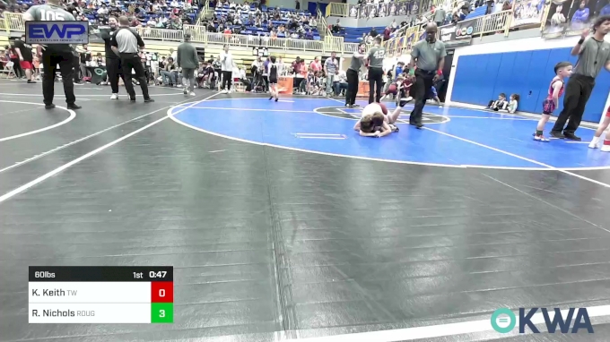 60 lbs Consolation - Kannon Keith, Tuttle Wrestling vs Ridge Nichols ...