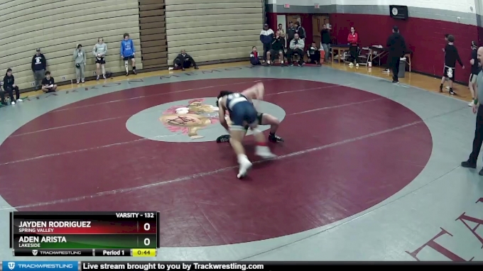 132 lbs Cons. Round 5 - Jayden Rodriguez, Spring Valley vs Aden Arista ...