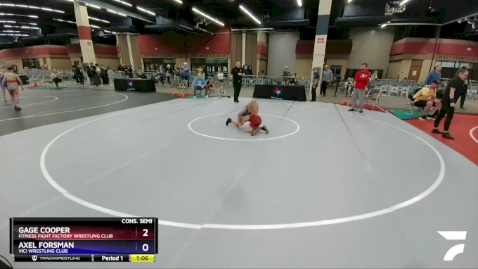 67 lbs Cons. Semi - Gage Cooper, Fitness Fight Factory Wrestling Club vs Axel Forsman, Vici ...