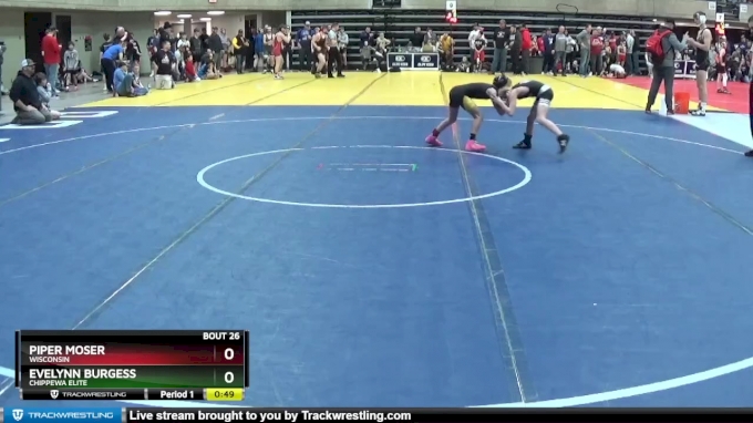 60 lbs Quarterfinal - Evelynn Burgess, Chippewa Elite vs Piper Moser ...