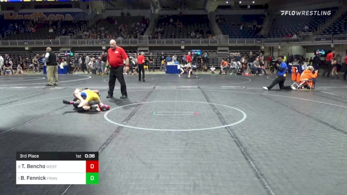 90 lbs 3rd Place - Thomas Bencho, West Allegheny vs Beau Fennick ...