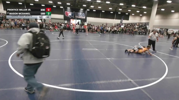 77 lbs Cons. Sub-semis - Mason McDaniel, Chickasha Wrestling vs ...
