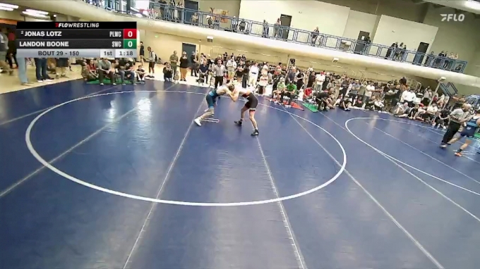 150 lbs Quarterfinal - Landon Boone, Syracuse Wrestling Club vs Jonas ...