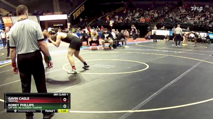 285 Class 1 lbs Champ. Round 1 - Gavin Cagle, Trenton vs Korey Phillips ...