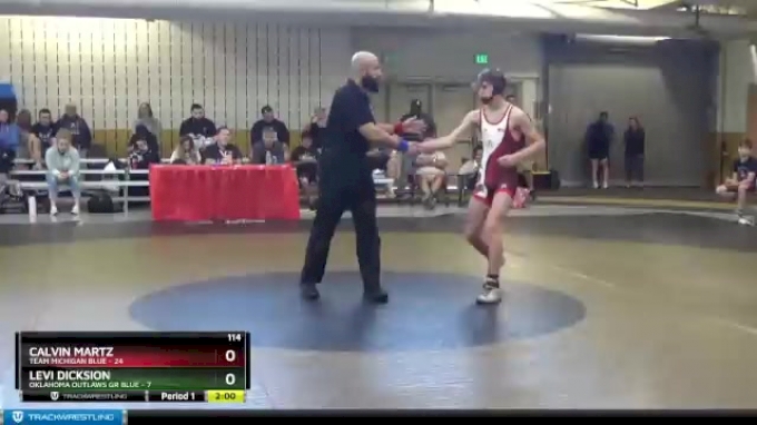 114 lbs 2nd Wrestleback (8 Team) - Calvin Martz, Team Michigan Blue vs ...