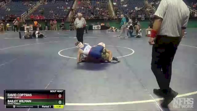 4A 138 lbs Champ. Round 1 - David Coptsias, Hoke County vs Bailey ...