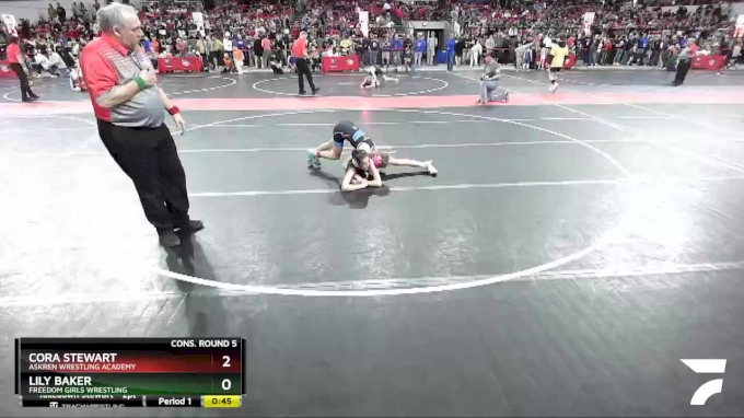 95 lbs Cons. Round 5 - Cora Stewart, Askren Wrestling Academy vs Lily ...