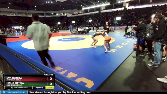 Girls 115 lbs Quarterfinal - Eva Reinitz, Centralia (Girls) vs Malia ...