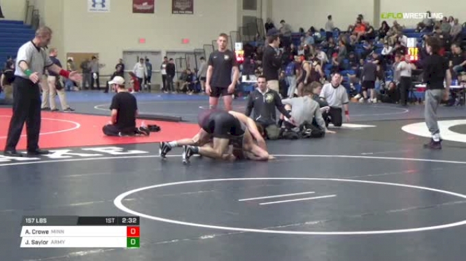 157 lbs Quarterfinal - Alex Crowe, Minnesota vs Jimmy Saylor, Army West ...