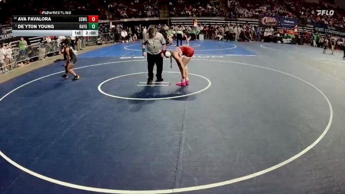 G 114 lbs Champ. Round 1 - De`yton Young, Rayne Girls vs Ava Favalora ...