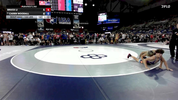138 lbs Cons. Quarters - Bruce Li, FL vs Caden Woodall, AZ