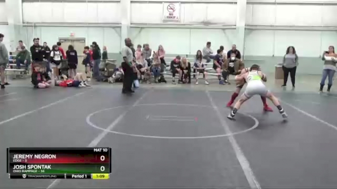 110 lbs Round 6 (8 Team) - Josh Spontak, Ohio Rampage vs Jeremy Negron ...