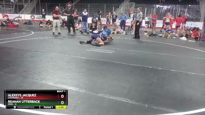 W 106 lbs Round 1 (3 Team) - Reanah Utterback, Iowa vs Alexsys Jacquez ...