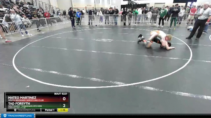 175 lbs Quarterfinal - Mateo Martinez, South Broward Wrestling Club vs Tad Forsyth, Southwest ...