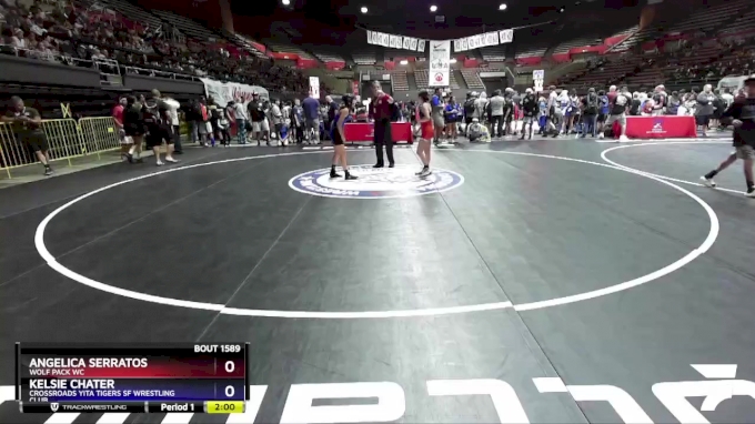 97 lbs Quarterfinal - Angelica Serratos, Wolf Pack WC vs Kelsie Chater ...