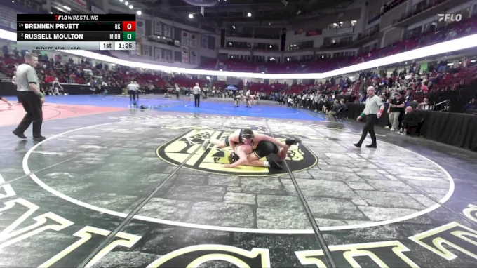 190 lbs Semifinal - Brennen Pruett, Bishop Kelly vs Russell Moulton ...