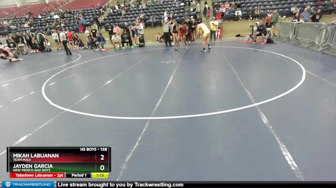138 lbs Cons. Semi - Mikah Labuanan, Team Maui vs Jayden Garcia, New ...