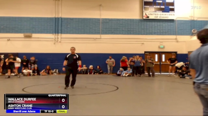138 lbs Quarterfinal - Wallace Durfee, Declo Stingers vs Ashton Crane ...