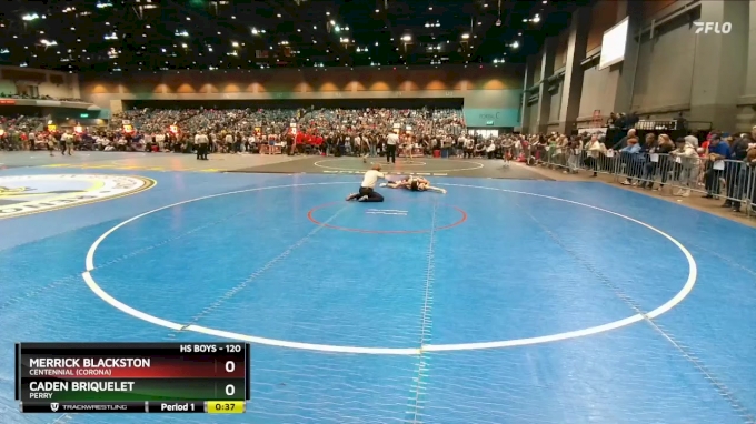 120 lbs Cons. Round 7 - Merrick Blackston, Centennial (Corona) vs Caden ...