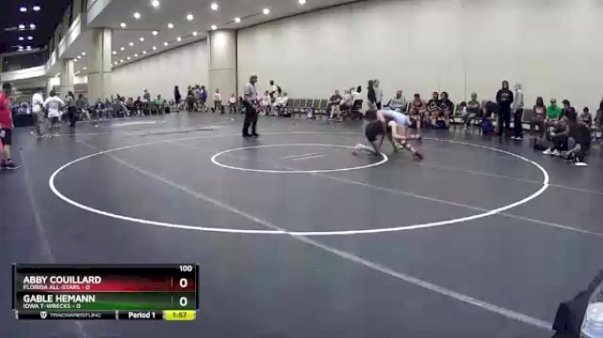 100 lbs Round 7 (10 Team) - Gable Hemann, Iowa T-Wrecks vs Abby ...