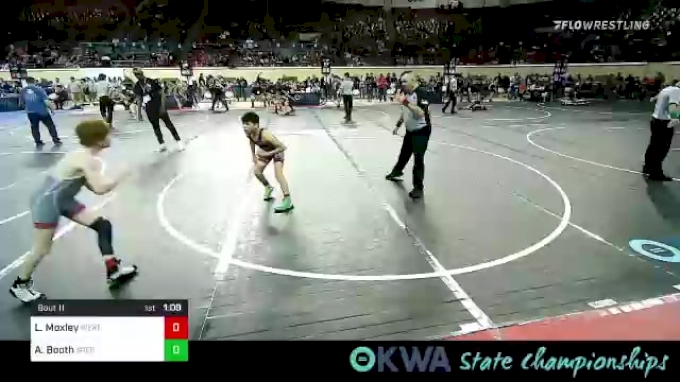 85 lbs Round Of 16 - Landry Moxley, Weatherford Youth Wrestling vs Axel ...