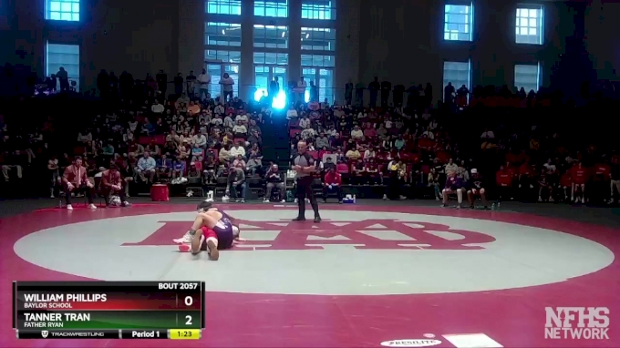 106 lbs 1st Place Match - William Phillips, Baylor School vs Tanner ...