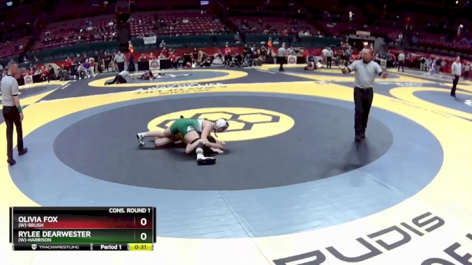 W-140 lbs Cons. Round 1 - Olivia Fox, (W)-Brush vs Rylee Dearwester, (W ...