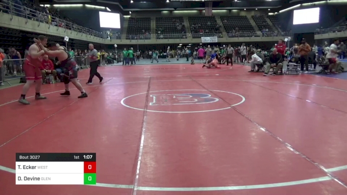 295 Lbs Quarterfinal Tyler Ecker Westminster Vs Dylan Devine Glen Burnie