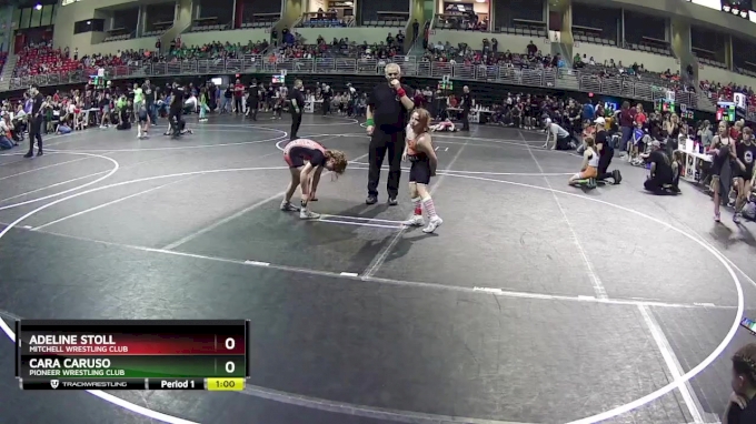 95 lbs Cons. Semi - Cara Caruso, Pioneer Wrestling Club vs Adeline ...