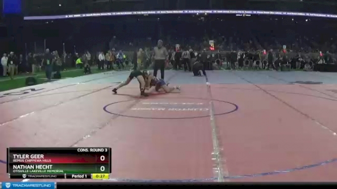 D3-125 lbs Cons. Round 3 - Tyler Geer, Remus Chippewa Hills vs Nathan ...