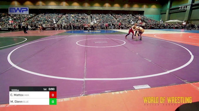 100 lbs Consi Of 8 #1 - Chance Mattox, Ascend Wrestling Academy vs ...