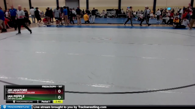 197 lbs Quarterfinal - Jim Amatore, Triton Community College vs Ian ...