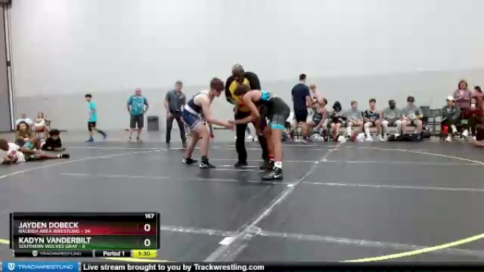 167 lbs Round 3 (4 Team) - Jayden Dobeck, Raleigh Area Wrestling vs ...