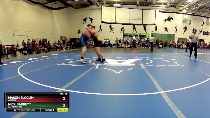 285 lbs Semifinal - Mason Slocum, Adrian vs Nick Barrett, Alfred State