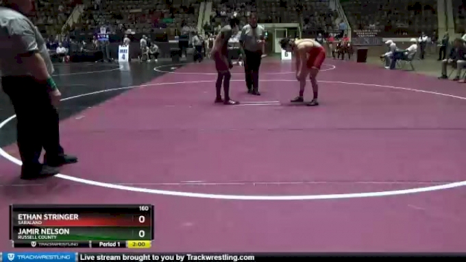 160 lbs Champ. Round 1 - Ethan Stringer, Saraland vs Jamir Nelson ...
