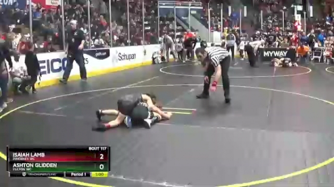 69 lbs Cons. Semi - Ashton Glidden, Fulton WC vs Isaiah Lamb, Pinckney WC