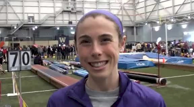 Megan Goethals after 5k UW school record at the 2012 Flotrack Husky Classic