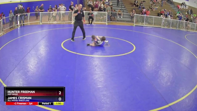 53 lbs Round 3 - Hunter Freeman, Mat Sense vs James Crisman, All-Phase ...