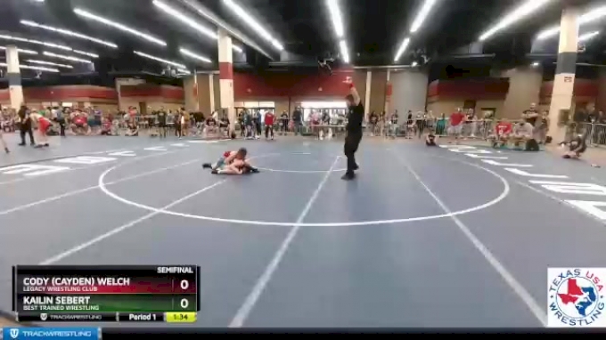 114 lbs Semifinal - Cody (Cayden) Welch, Legacy Wrestling Club vs ...